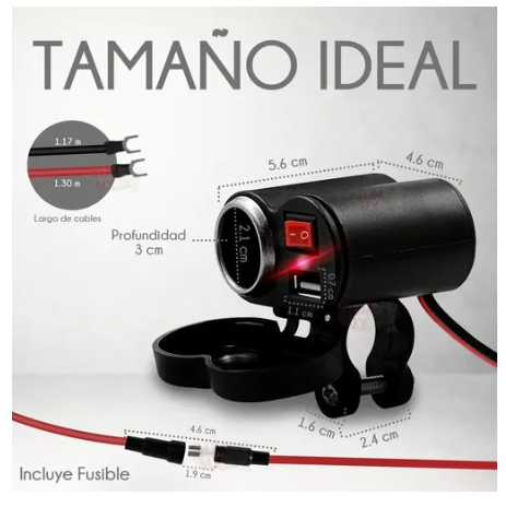 Cargador USB tipo cargador/encendedor para motocicleta – Sports Gadget